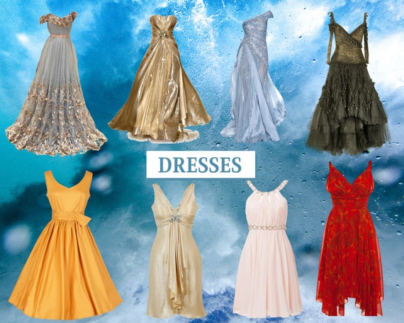Dress PNG 8 Pack PNG Digital Download Only/transparent | Etsy