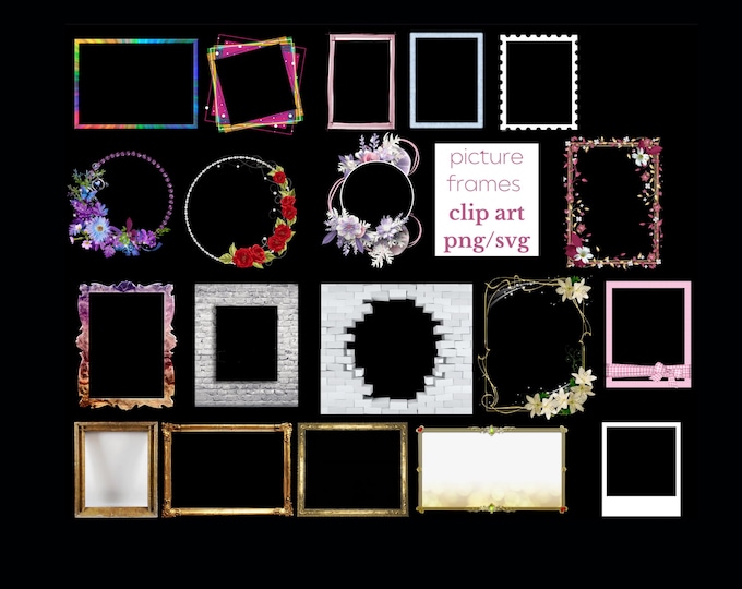 Picture Frame Clip Art, Photo Frame Png Files, Transparent Backgrounds ...