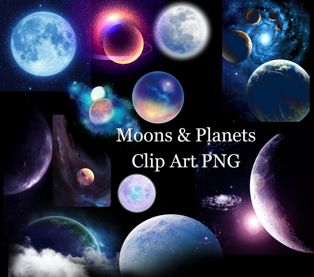 Moon Pack Png/pngs Digital Download Only/transparent Background Clip ...