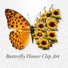 Rainbow Butterfly Clip Art Pack /multi-color Butterflies Pngs/ Digital ...