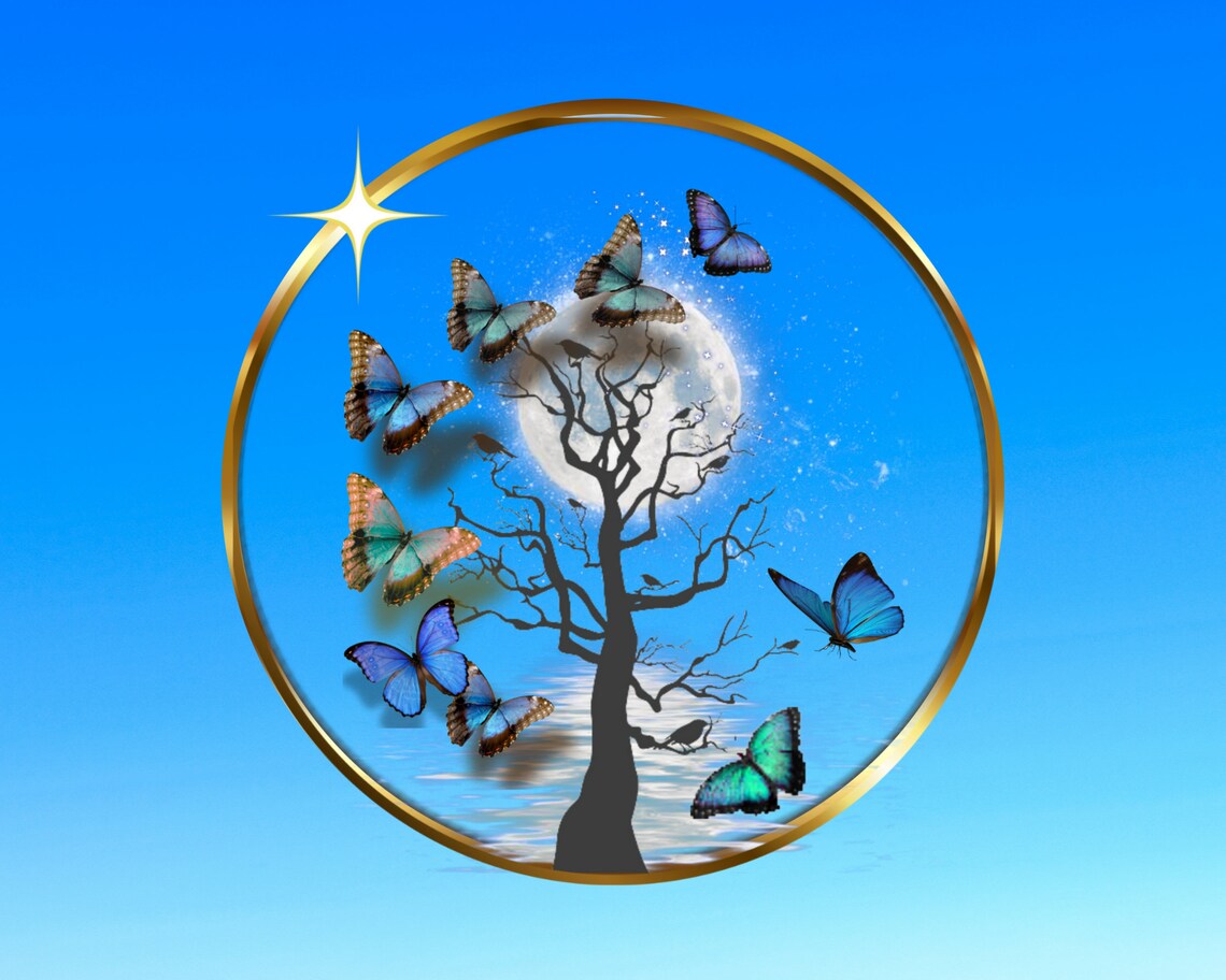 Butterfly Tree of Life Designs for Logos Tumblers - Etsy