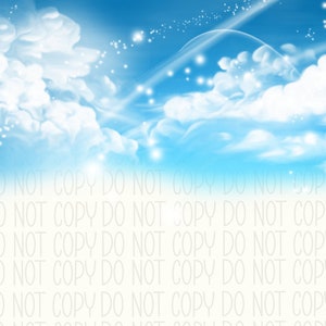 Blue Skies & Clouds Clip Art: PNG Images (digital Download) - Etsy