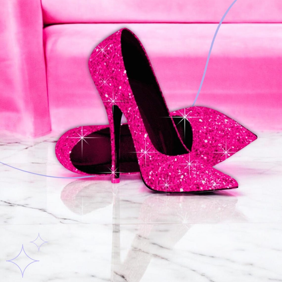 High Heel Shoe Clip Art: PNG Fashion Graphics (commercial Use) - Etsy