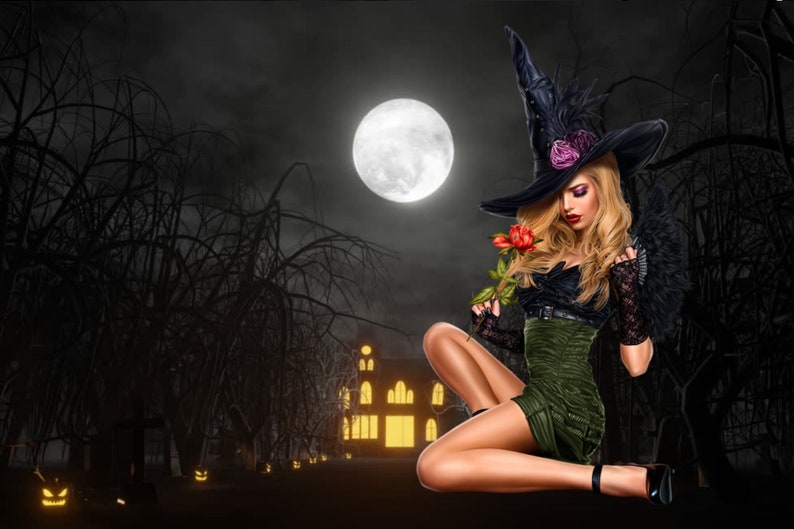 Sexy Witches Halloween PNG Digital Download Only/transparent - Etsy
