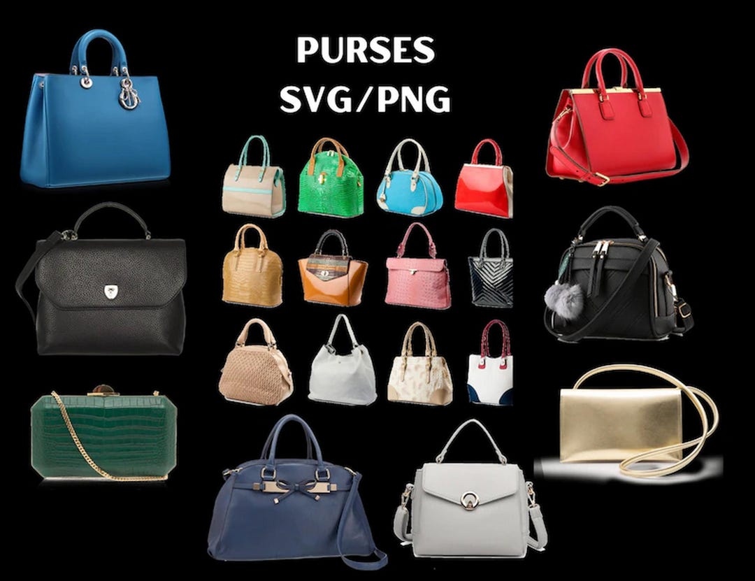 Women's Handbag PNG/SVG, Digital Downloads, Purse Clip Art, Transparent ...