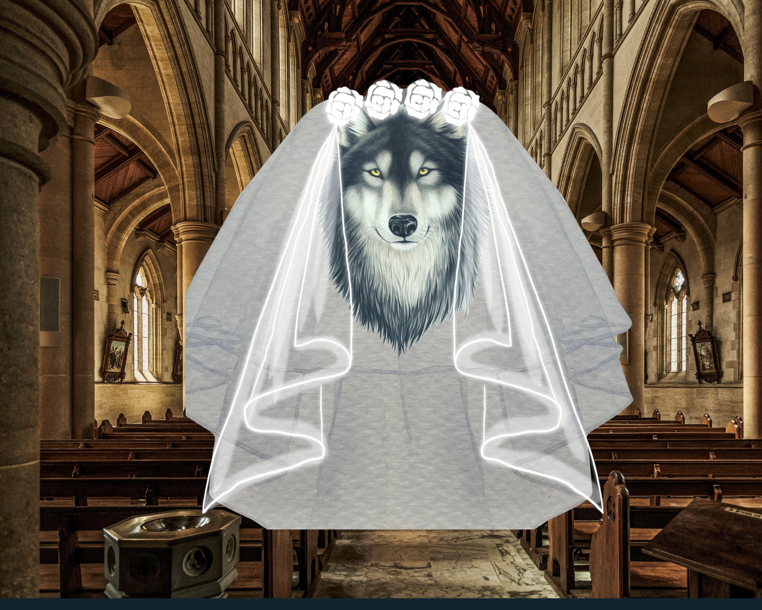 Wolf Bridezilla Clip Art: Funny Wedding PNG for Bachelorette Party - Etsy