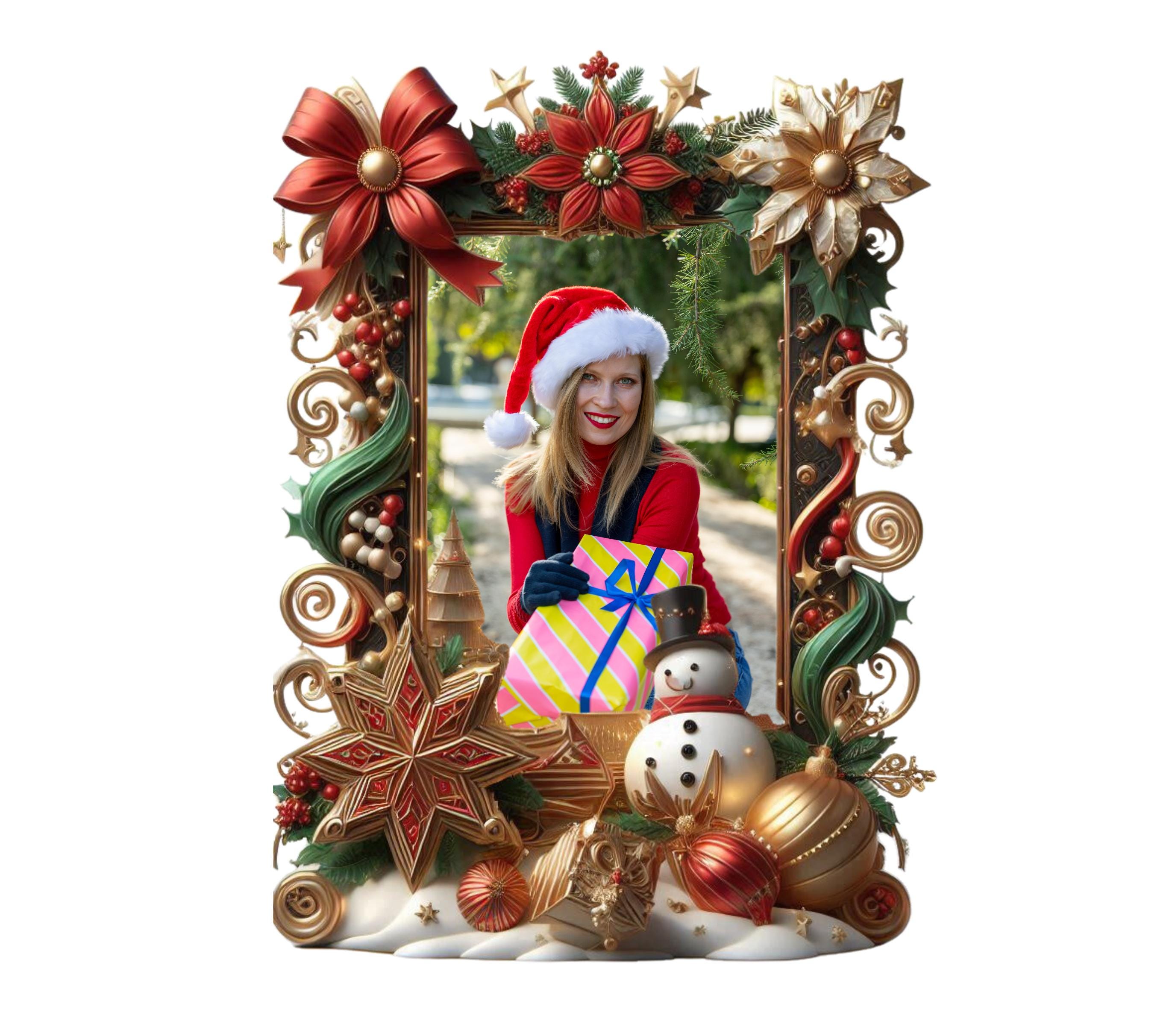 Christmas Frame Clip Art: Holiday PNG Frames (digital Download) - Etsy