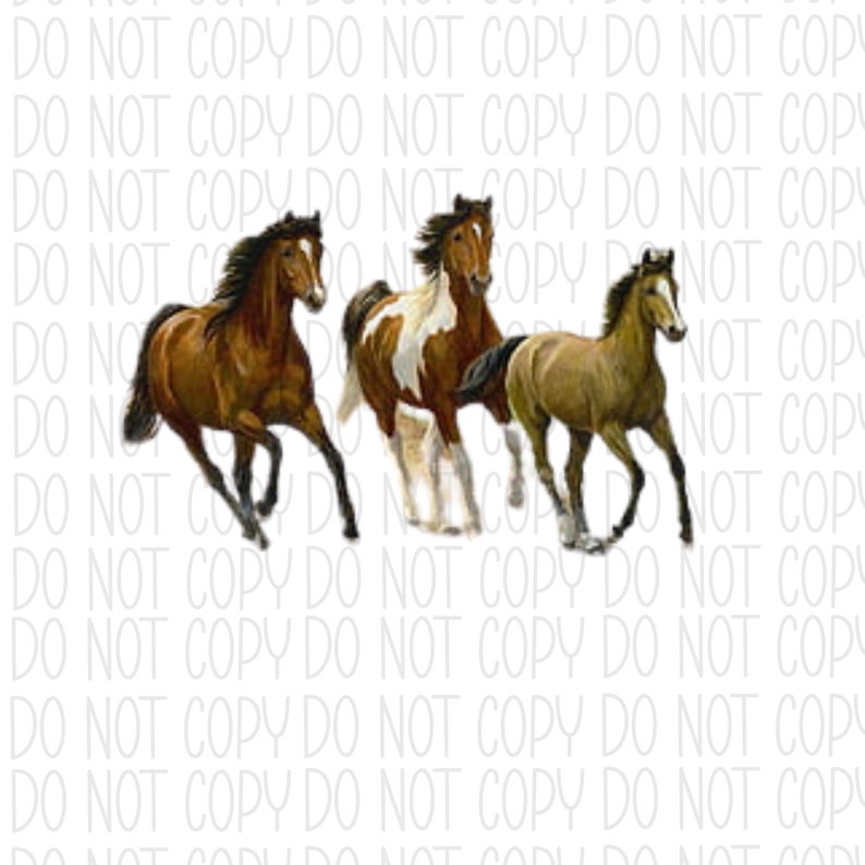 Watercolor Horses Clip Art PNGS Horses Digital Downloads Only - Etsy