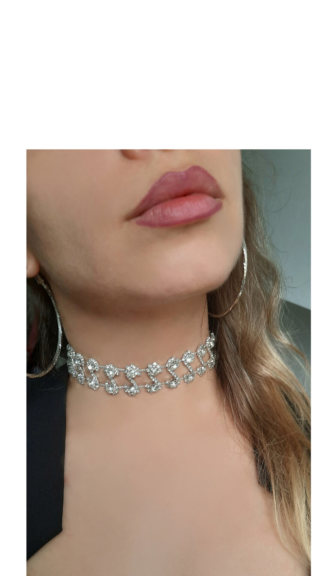Rhinestone Choker Necklace, Crystal Necklace, Chokers, Jewelry - Etsy