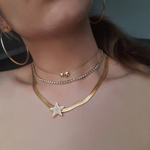 Gold Chain Star Necklace, Chains, 3 Pieces Set, Stainless - Etsy