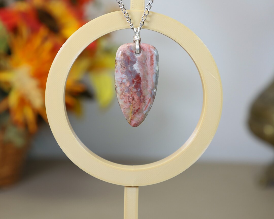Mozarkite Freeform Pendant Nicely Patterned and Pink Colored - Etsy