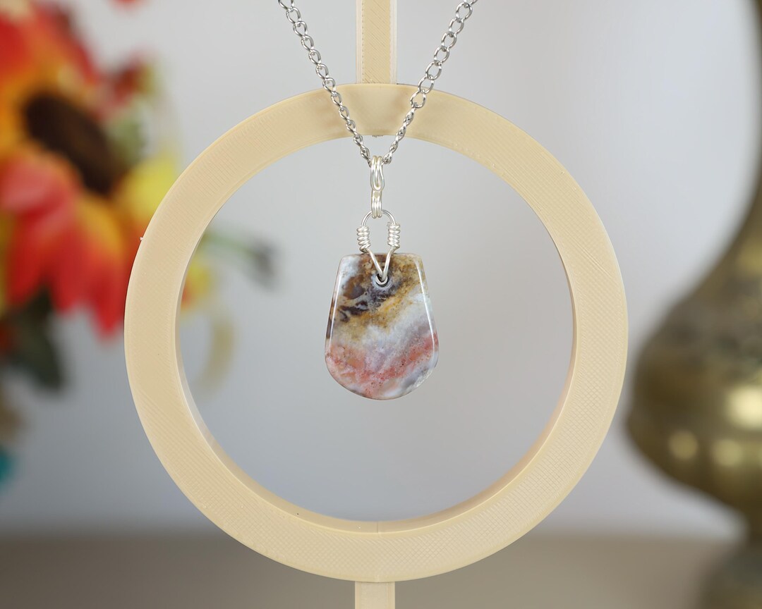 Mozarkite Pendant Exceptional Patterning and Nice Pink, White, and ...