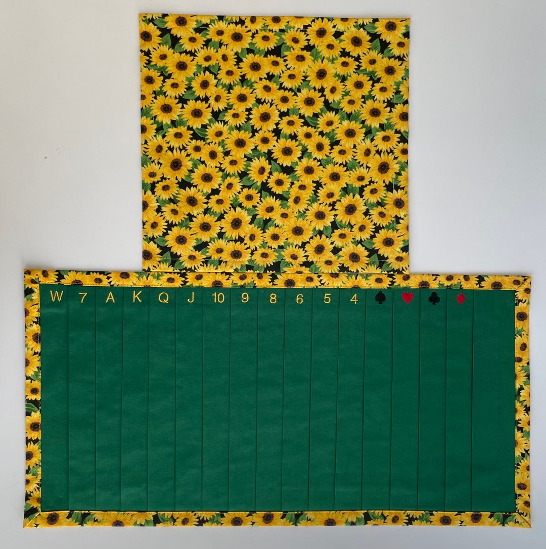 SAMBA Mat Card Holder EMBROIDERED Card Organizer Canasta Mat Free US ...