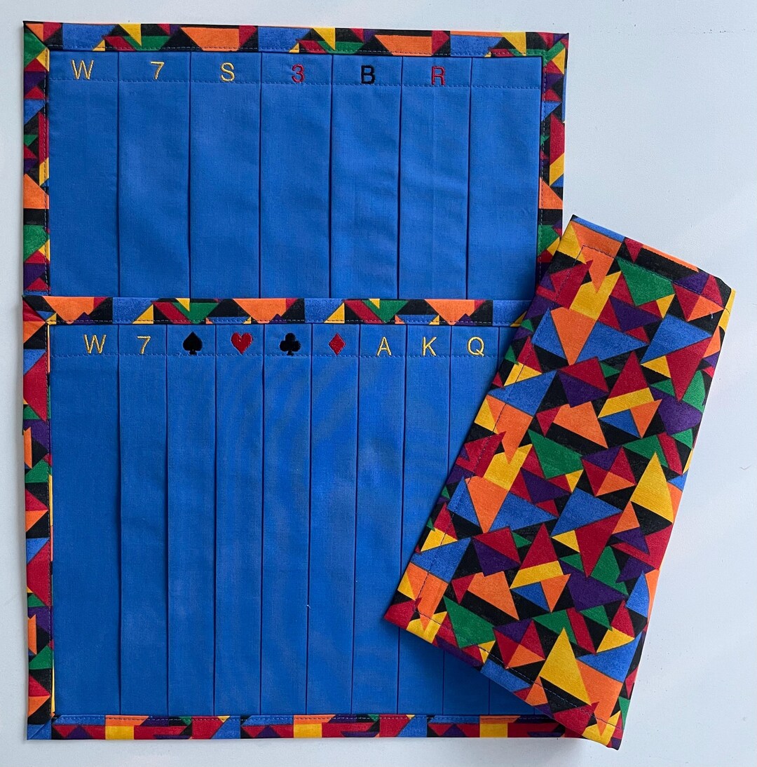 SAMBA Mat EMBROIDERED Card Holder Card Organizer Canasta Mat Free US ...