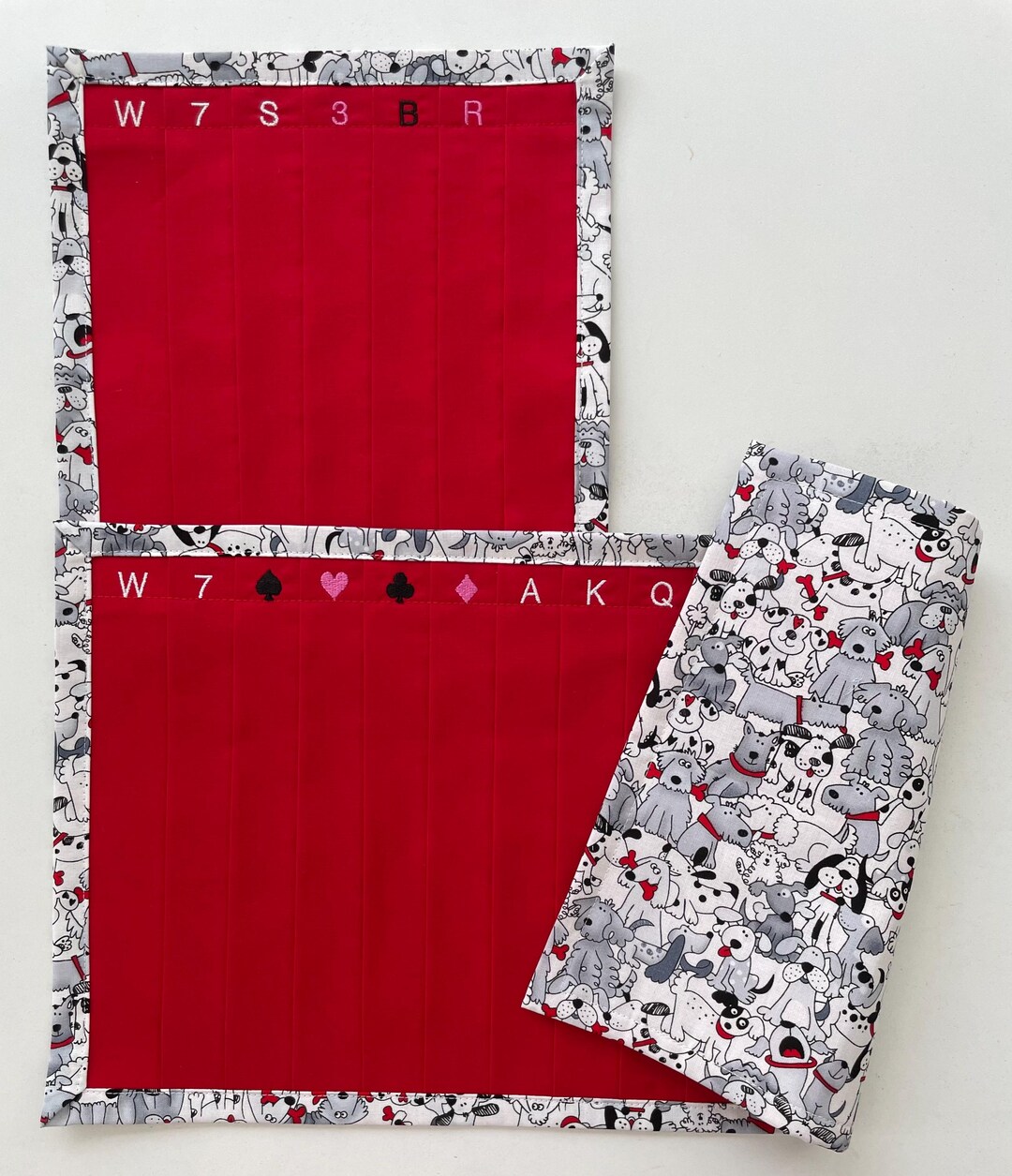 SAMBA Mat EMBROIDERED Card Holder Card Organizer Canasta Mat Free US ...