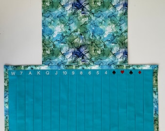 SAMBA Mat Card Holder EMBROIDERED Card Organizer Canasta Mat Free US ...