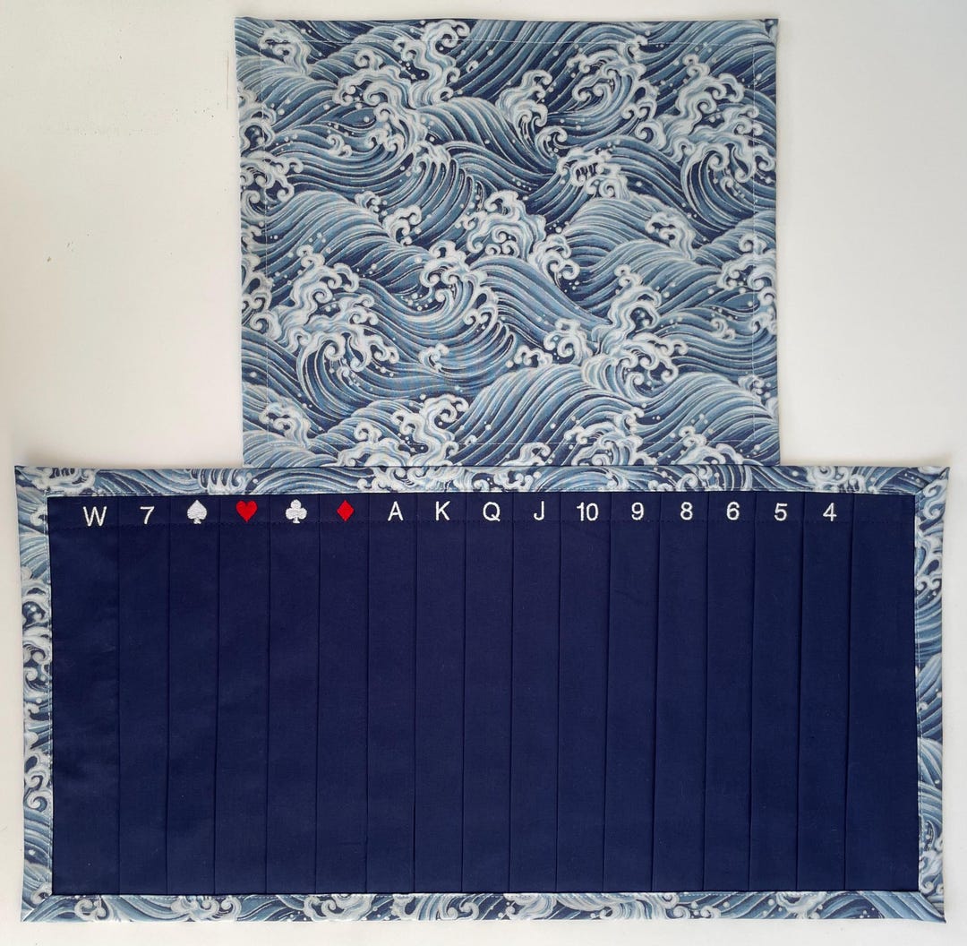 SAMBA Mat Card Holder EMBROIDERED Card Organizer Canasta Mat Free US ...