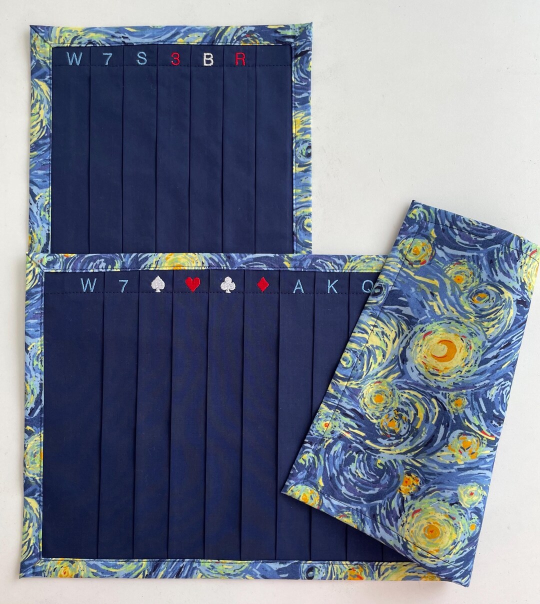 SAMBA Mat EMBROIDERED Card Holder Card Organizer Canasta Mat Free US ...