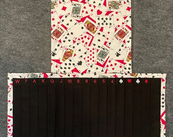 SAMBA Mat Card Holder EMBROIDERED Card Organizer Canasta Mat Free US ...