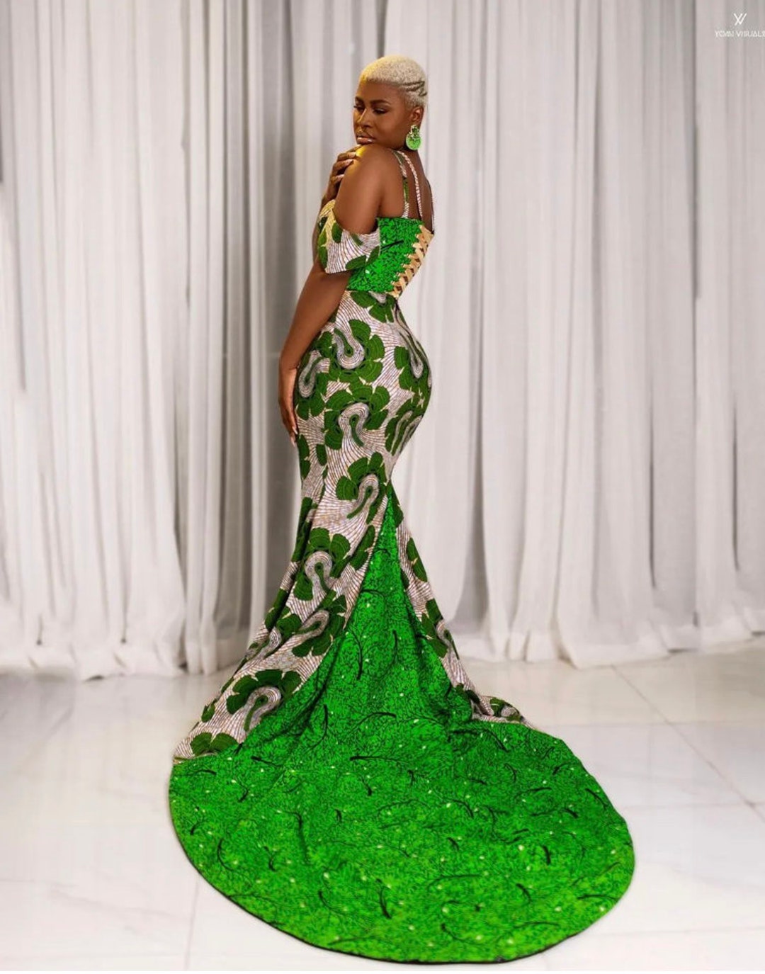 African Ankara Mermaid Gown,african Ankara Prom Outfits, African Ankara ...