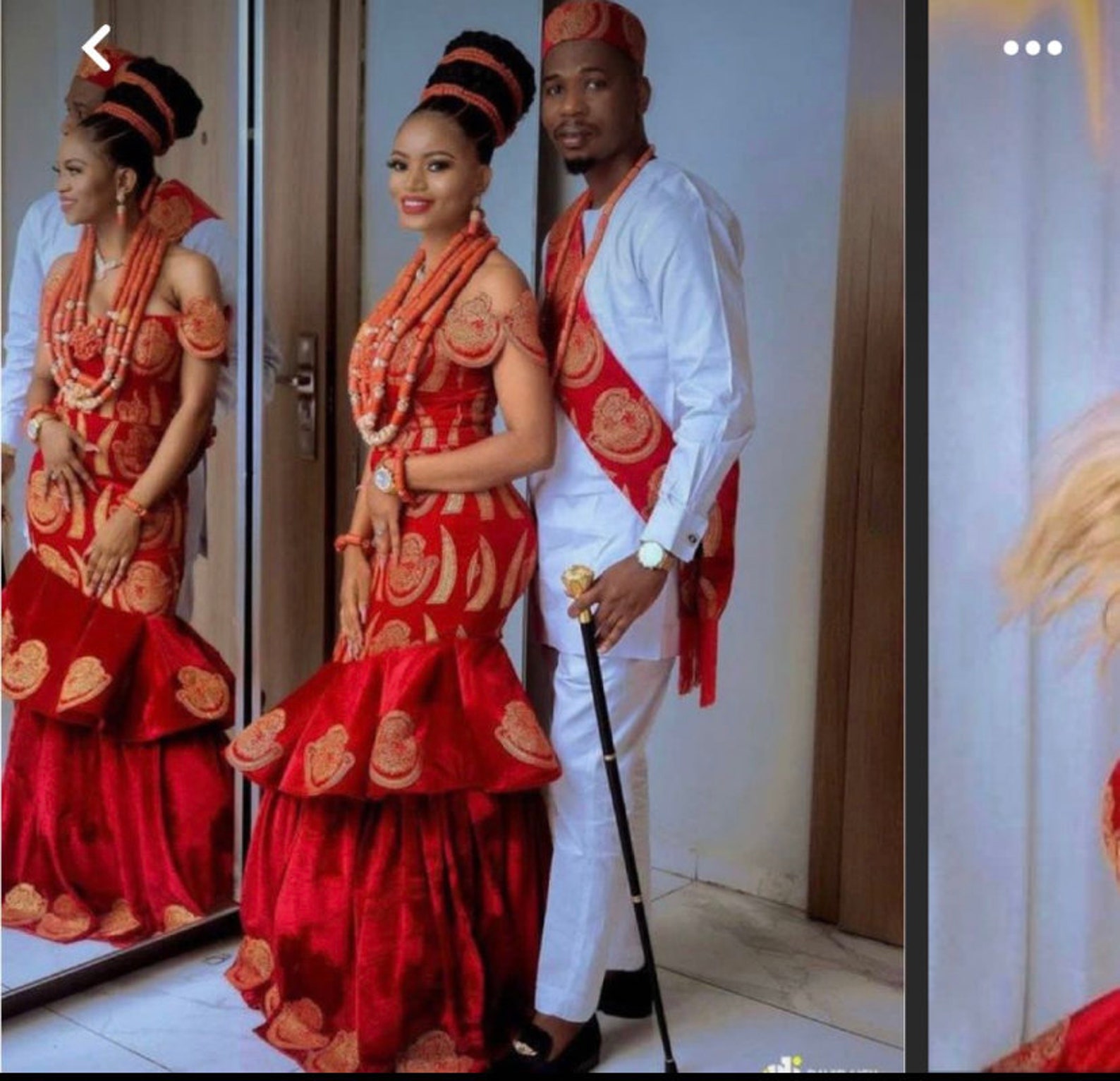 Africa Traditional Couple Attire,africa ISI AGU Traditional Wedding ...