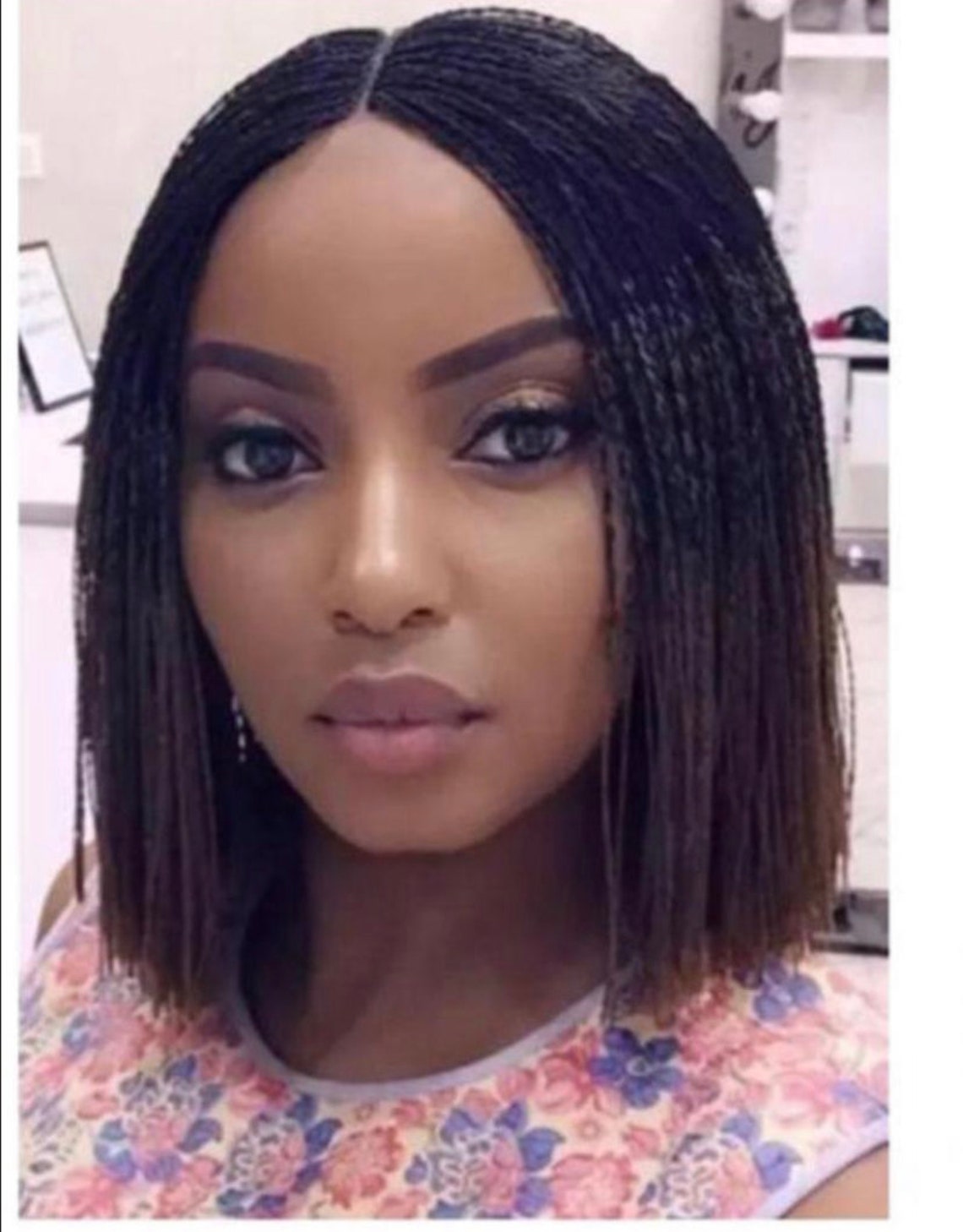 Braided Wig/short Braided Wig/braided Wig for Women/ Closure Less Wig ...