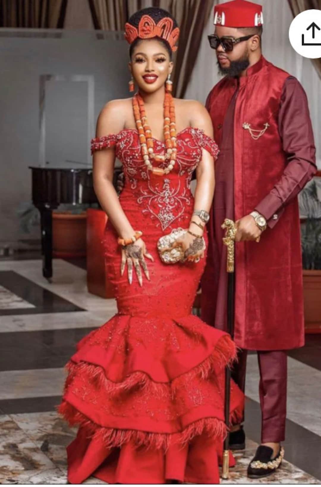 Africa Couple Traditional Matching Wedding Outfit,africa Traditional ...