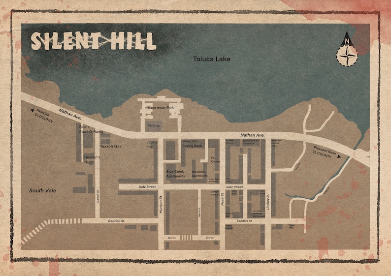 Silent Hill Map - Etsy