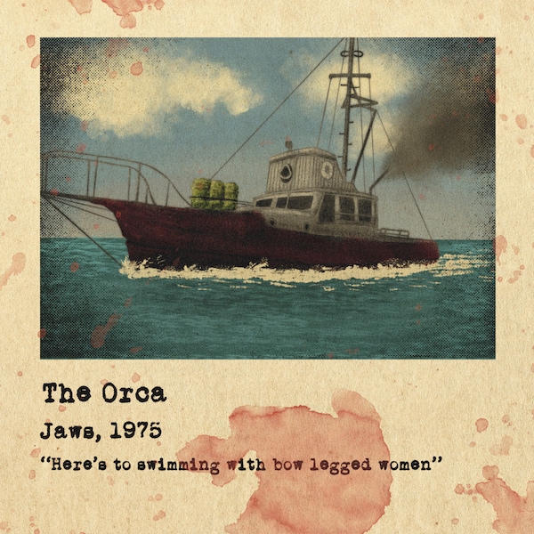 Jaws Orca Boat Print - Etsy