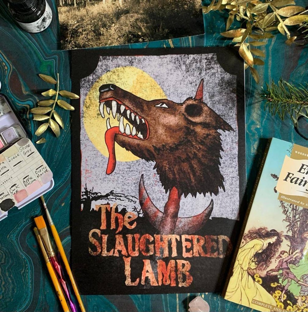 Slaughtered Lamb Horror Themed Pub Sign - Etsy