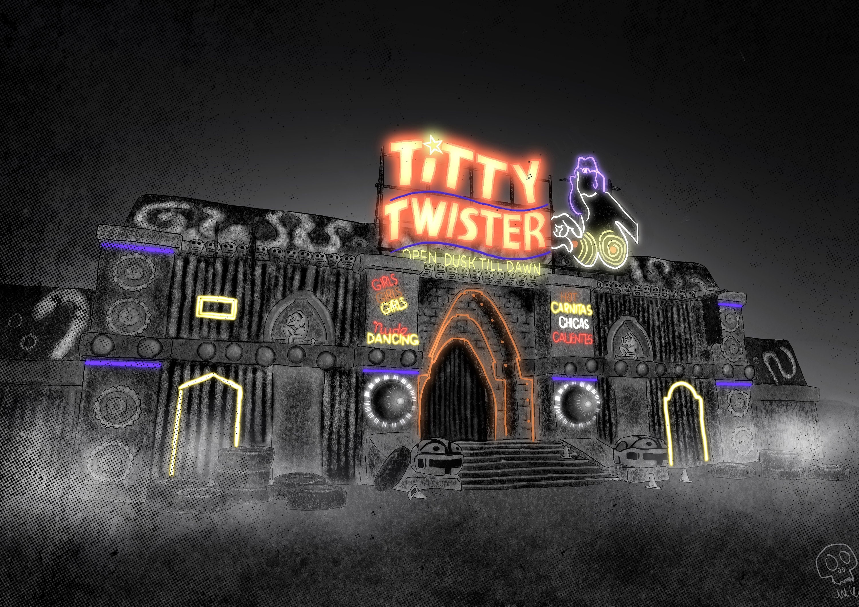 Titty Twister Horror Film Pubs and Bars - Etsy