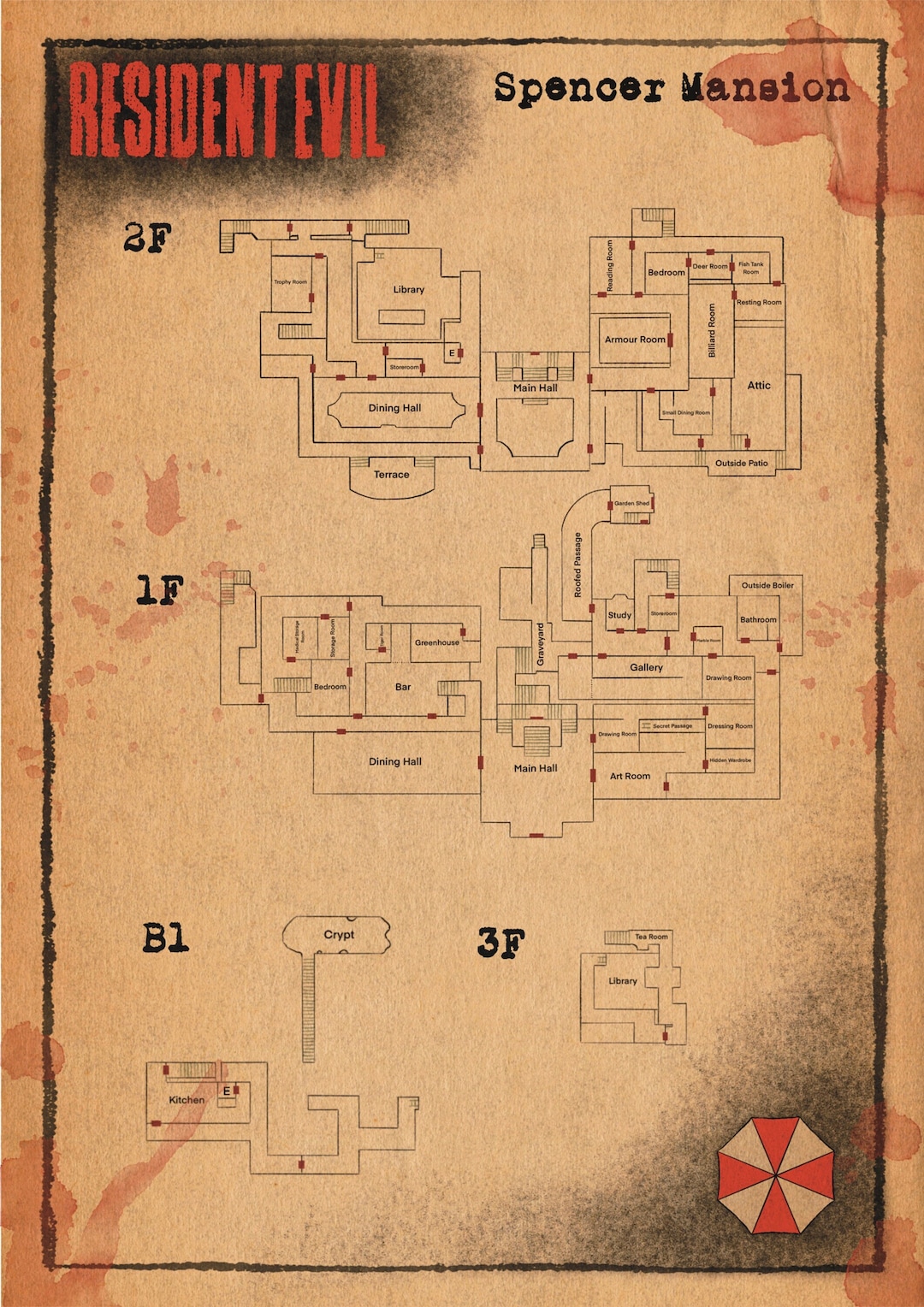 Spencer Mansion Map - Etsy