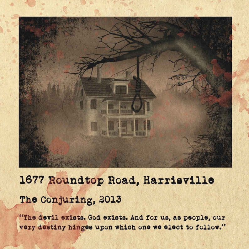 The Conjuring - 1677 Roundtop Road - Horror Houses - Etsy