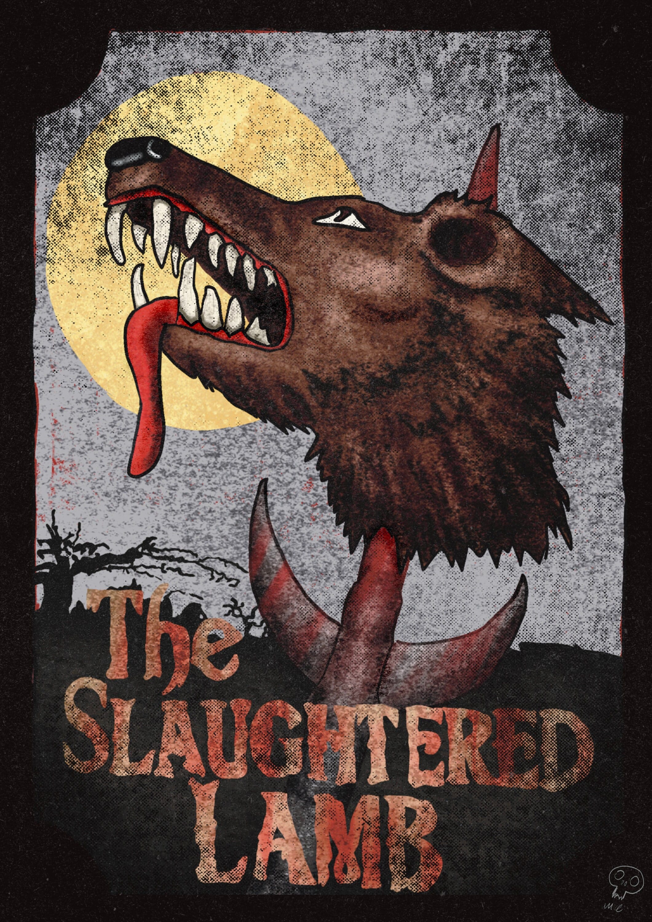 Slaughtered Lamb Horror Themed Pub Sign - Etsy