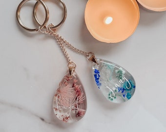 Dried Flowers Keychain - Etsy