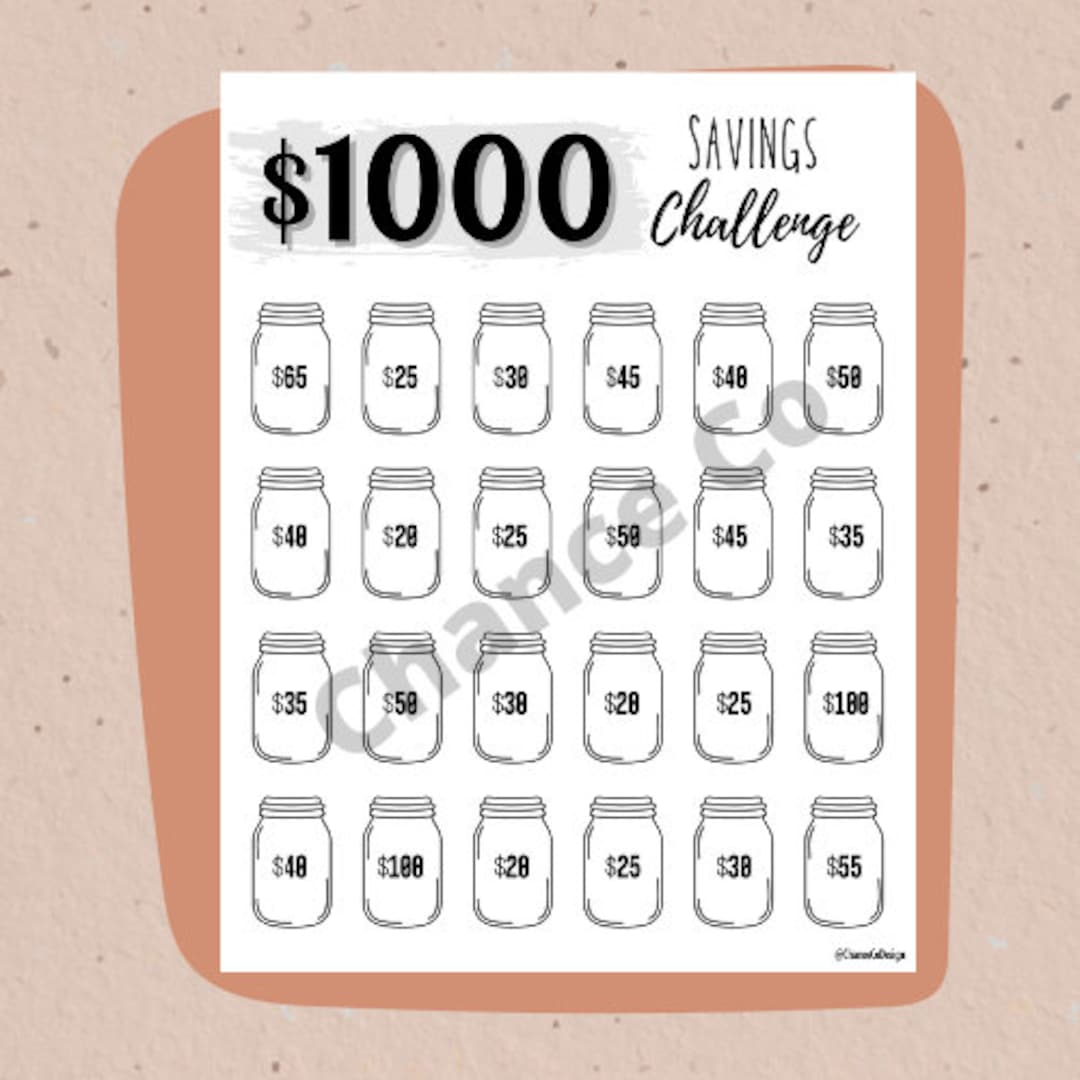 Savings Tracker- Digital Download - Etsy