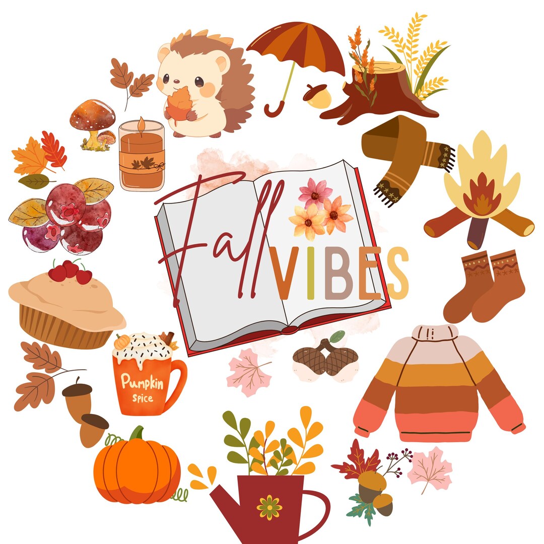 Autumn Vibes Clipart Bundle: Rustic Fall PNG (digital Download) - Etsy