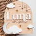 Moon & Cloud Baby Announcement Sign | Baby Name Announcement | Birth ...