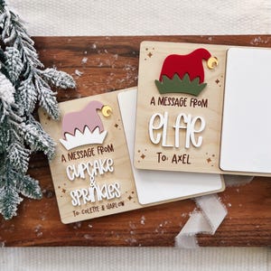 Message From Elf Sign | Elf Message Board | Dry Erase Elf Sign ...