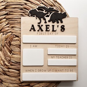 Dinosaur First Day of School Sign / Personalized First Day of - Etsy