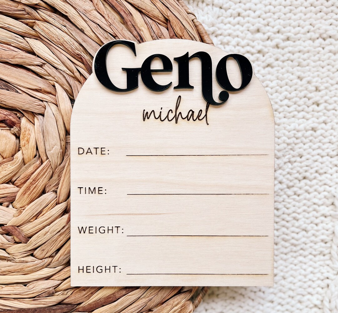 Birth Stat Sign| Baby Name Announcement | Birth Announcement | Stat ...