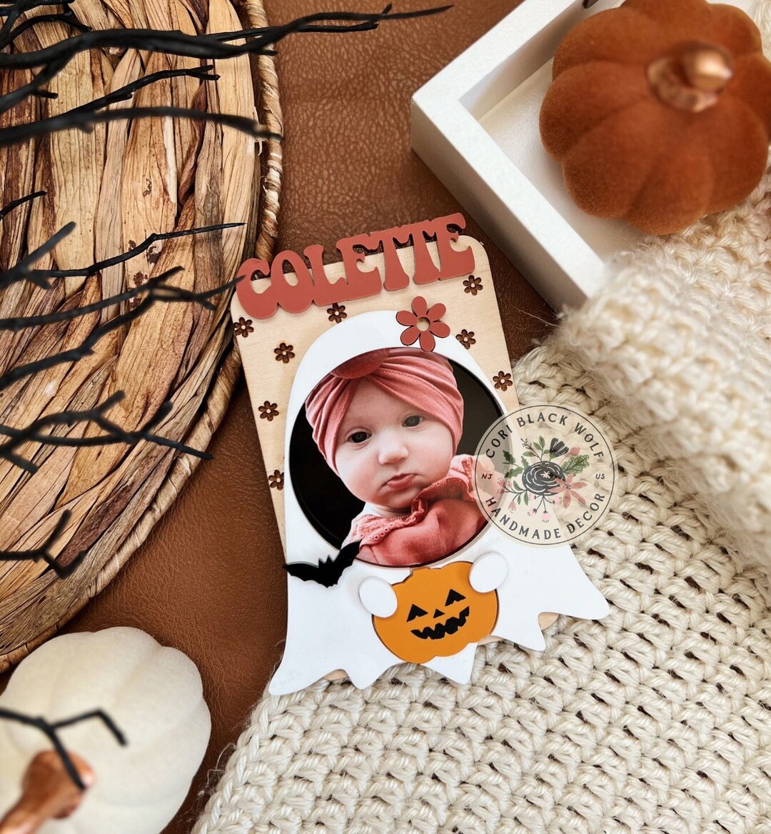 Halloween Photo Frame | Magnetic Photo Frame | Halloween Name Tag ...
