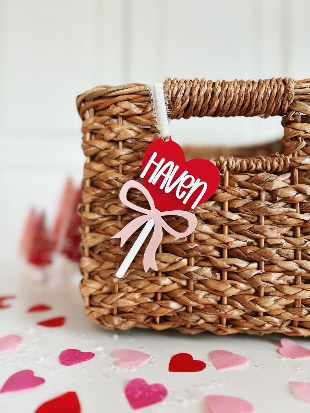 Heart Lollipop Valentine Tag / Valentine's Day Name Tag / Valentine's ...