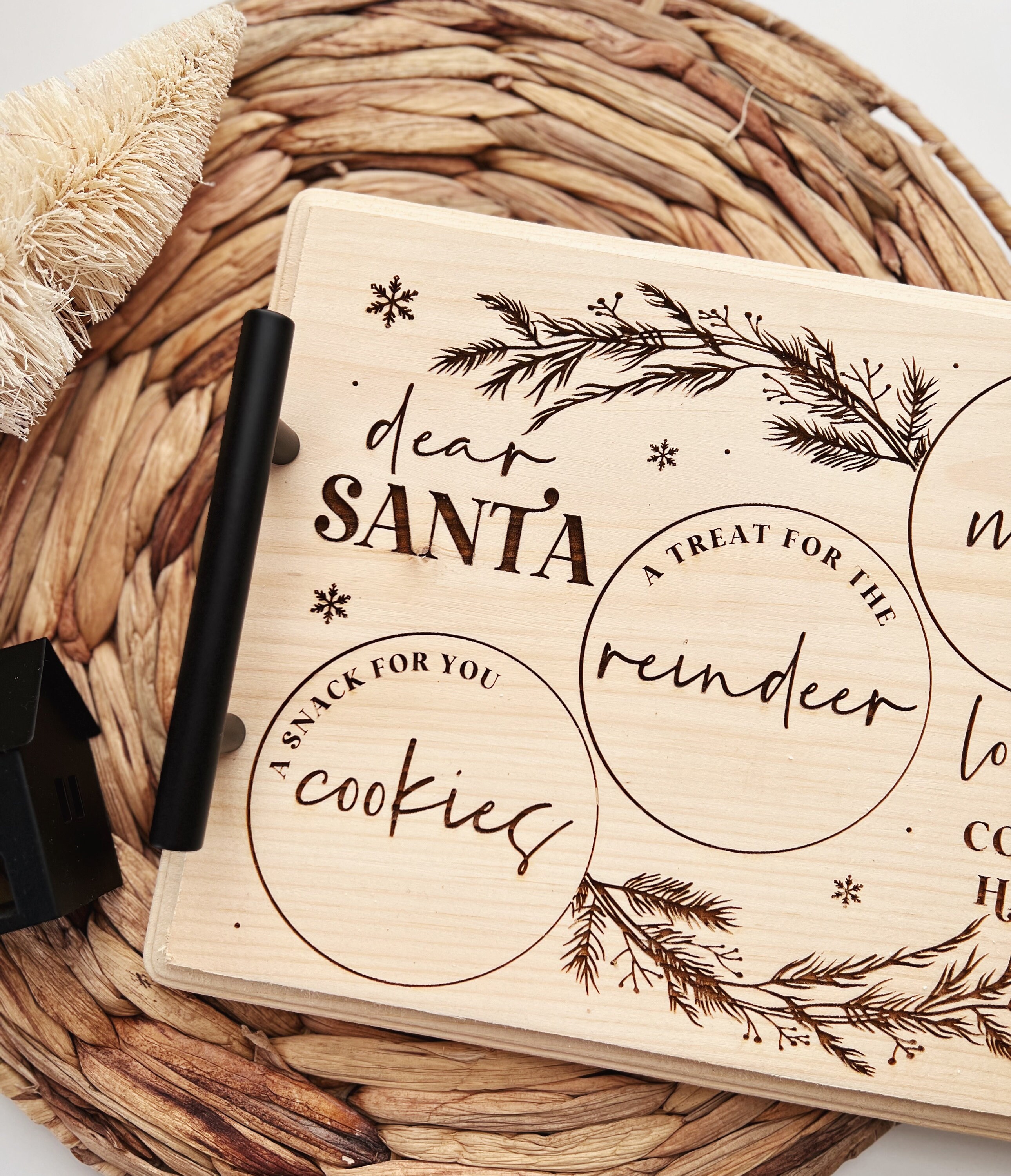 Dear Santa Tray / Santa Tray / Milk and Cookie Tray / Personalized ...