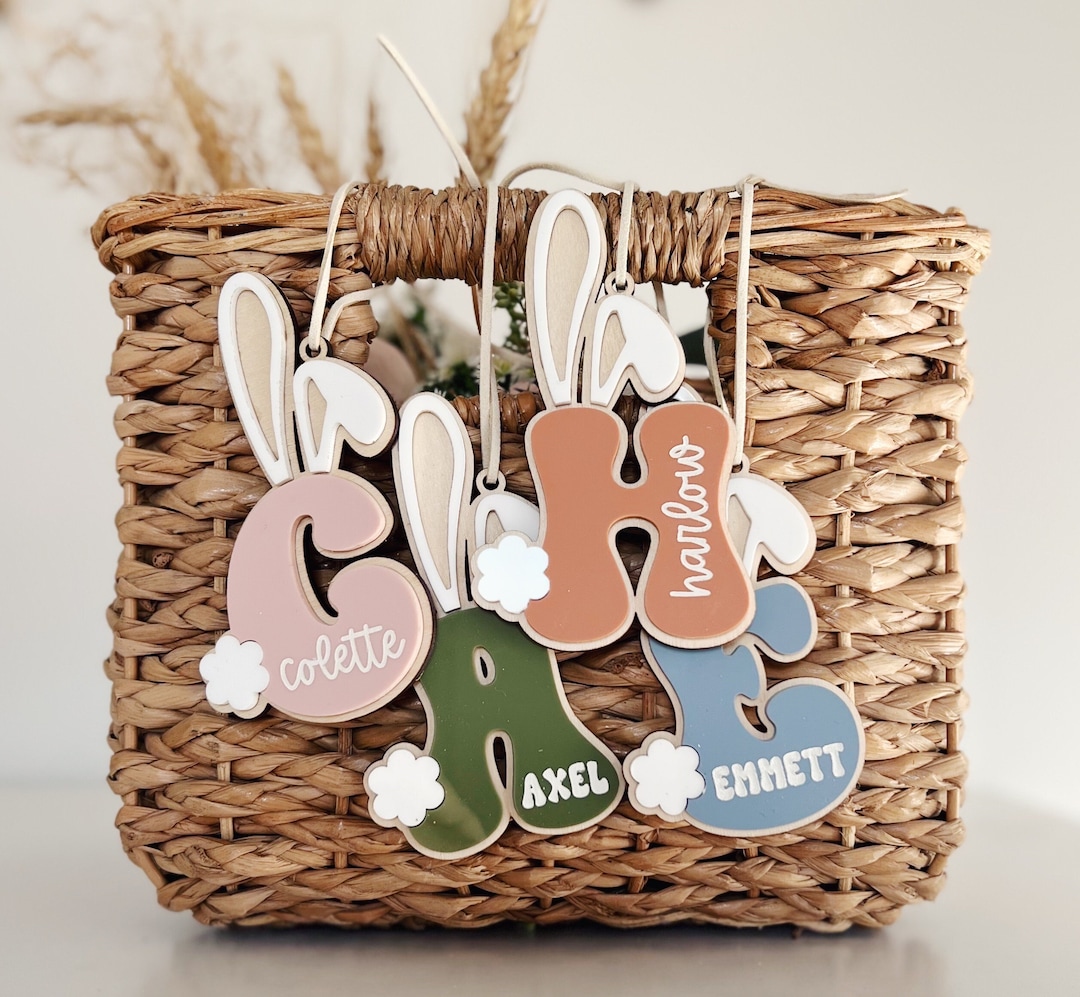 Easter Bunny Basket Tag / Easter Basket Tag / Personalized Easter ...