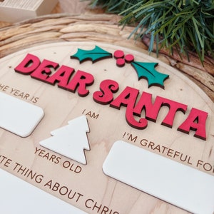 Dear Santa Board / Christmas Keepsake / Dry Erase Photo Prop - Etsy