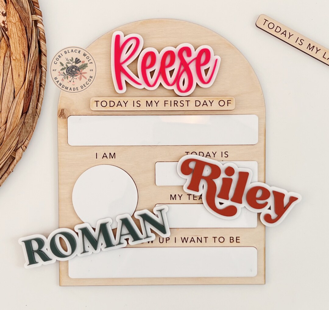 First Day of School Sign / Personalized First Day of School Sign / Dry ...