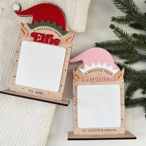 Message From Your Elf Stand | Dry Erase Elf Sign | Personalized Elf ...