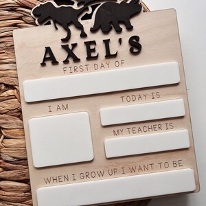 Dinosaur First Day of School Sign / Personalized First Day of - Etsy