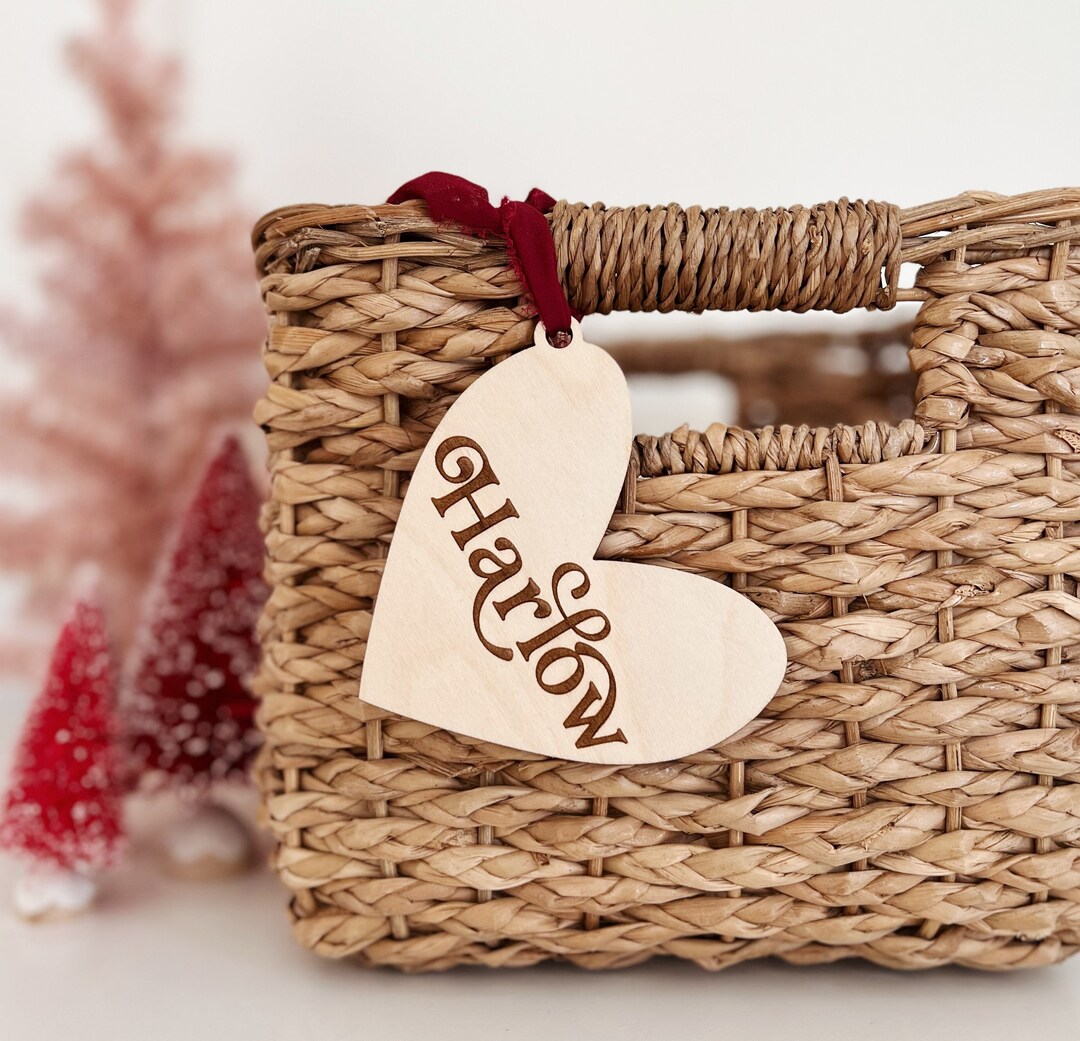 Valentine's Day Name Tag / Valentine's Day Basket Tag / Custom Name Tag ...